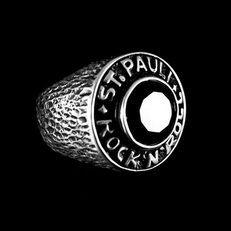 St. Pauli Rock and Roll Ring aus echtem Silber