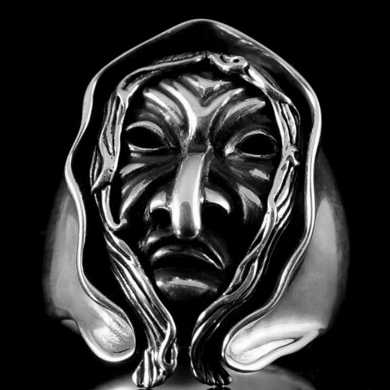 Massiver Hexenring aus 935er Silber