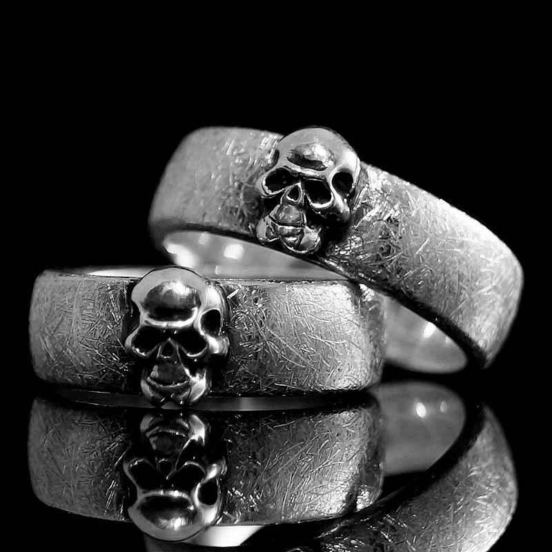 Eheringe Hochzeitsringe Trauringe eismatt Totenkopf