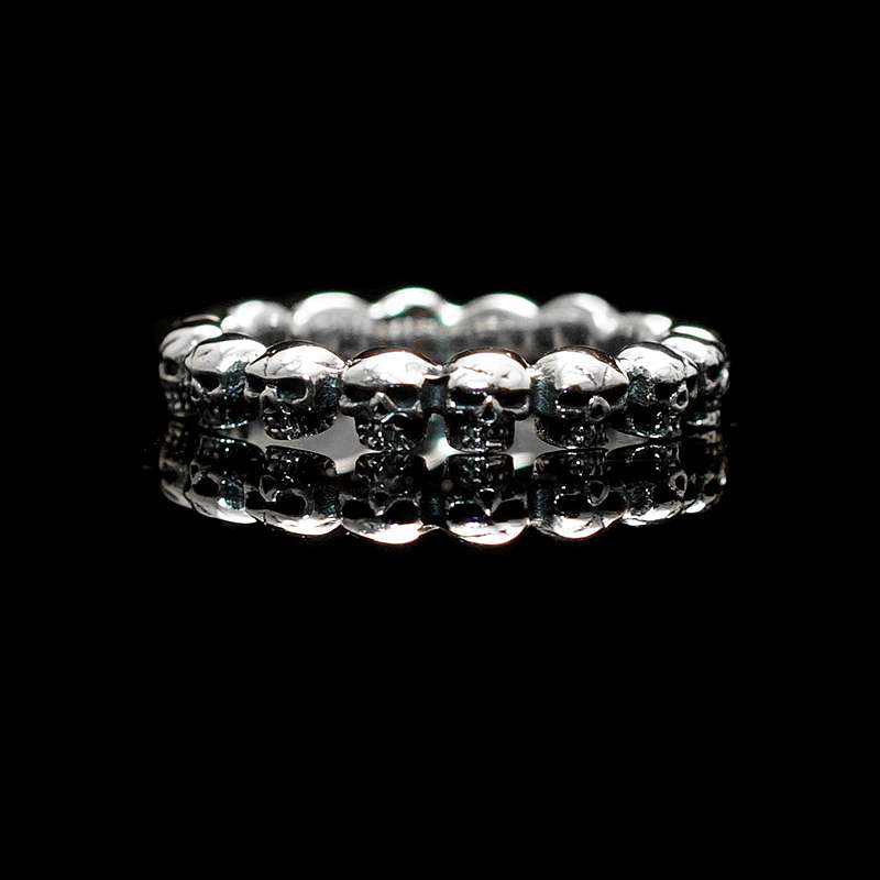 Totenkopring Sterling Silber